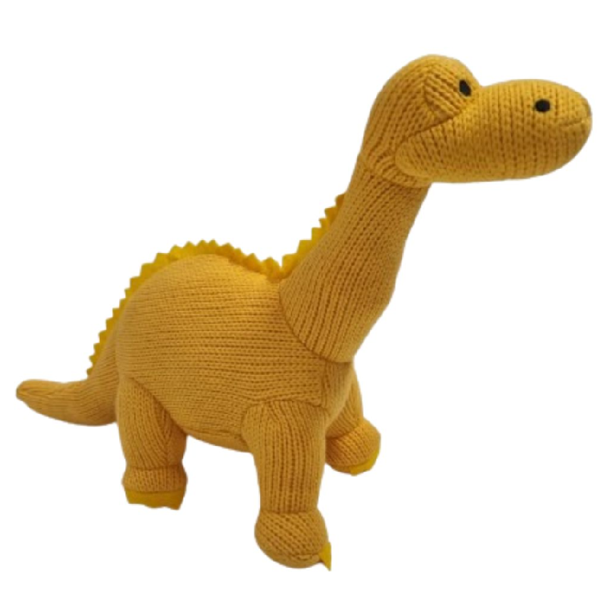 Mustard Yellow Knitted Diplodocus - Various Sizes – Bristol Museums