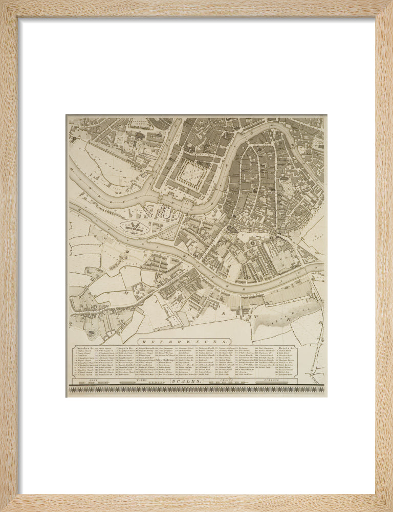 Bristol Map, 1581: Plan of the City of Bristol and its suburbs ...